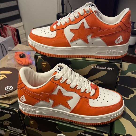 Bape | Shoes | A Bathing Ape Bape Sta Low Orange | Poshmark